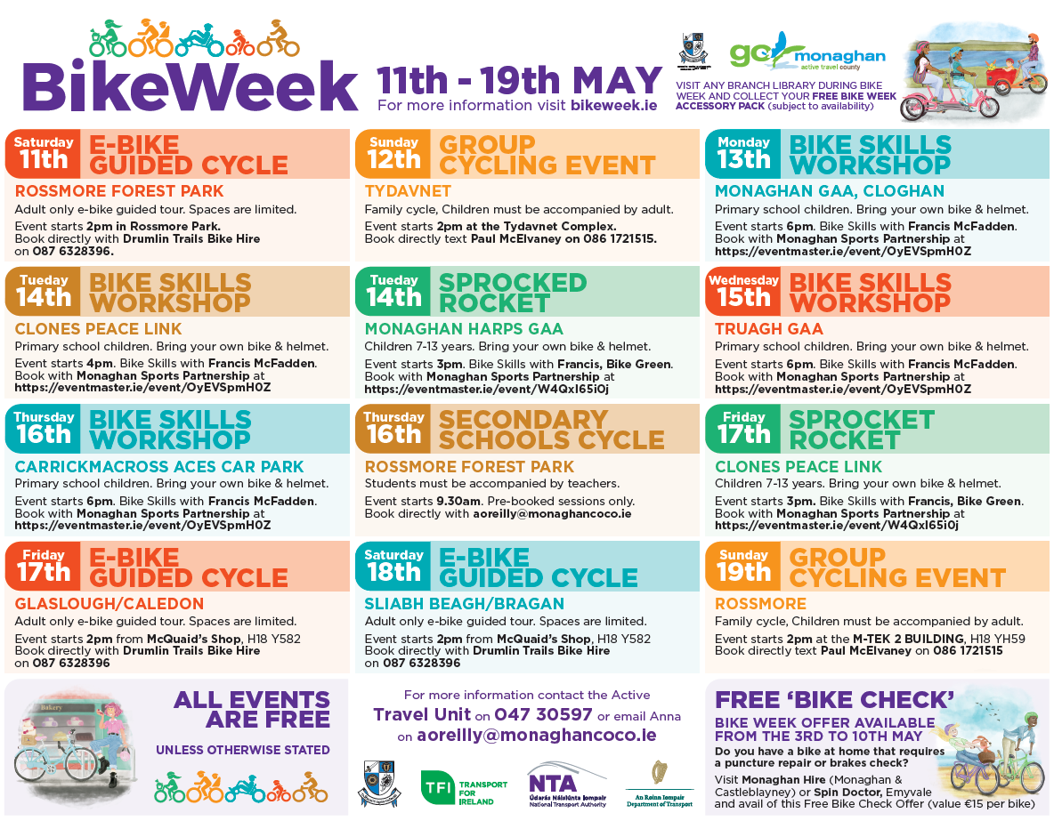 Bike Week 2024 is coming - list of events. - Comhairle Contae Mhuineacháin