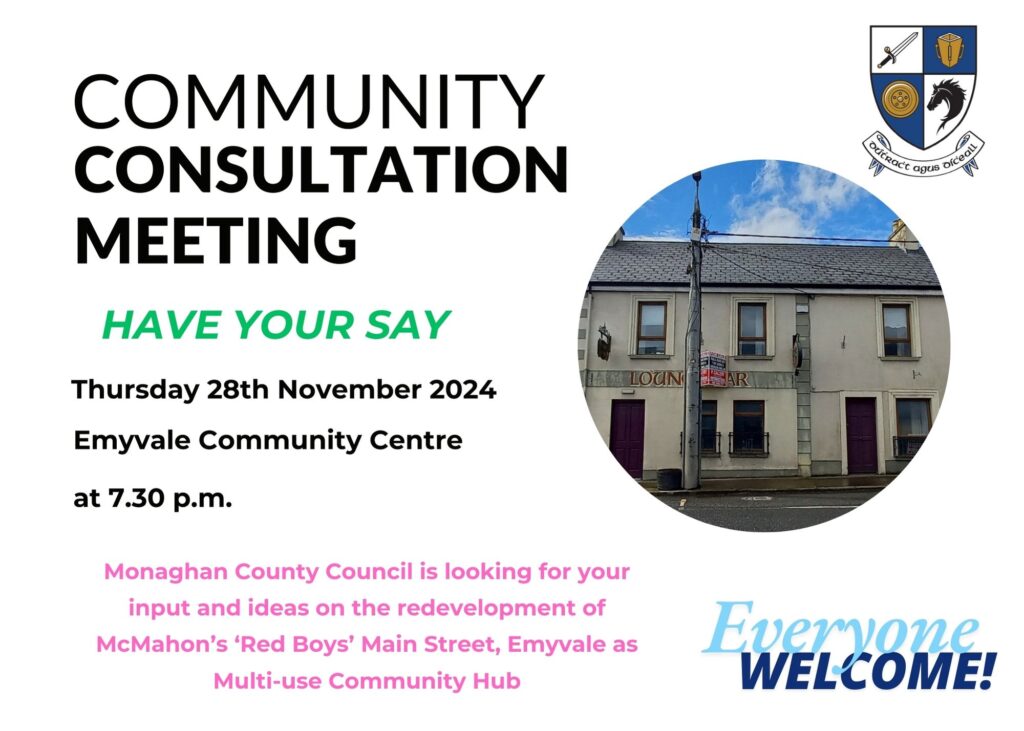 Community Consultation Meeting in Emyvale - Comhairle Contae Mhuineacháin